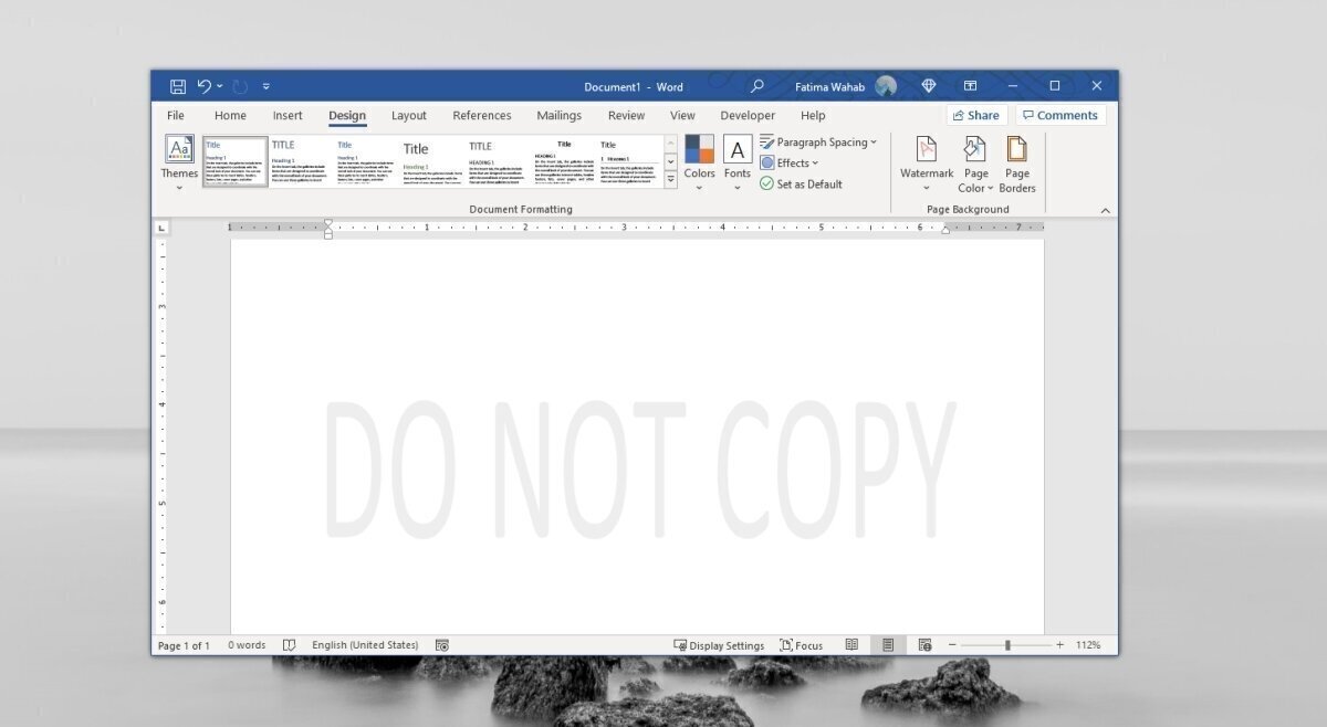 How to remove watermark in Microsoft Word
