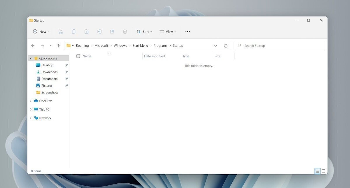 How to find the Windows 11 startup folder location