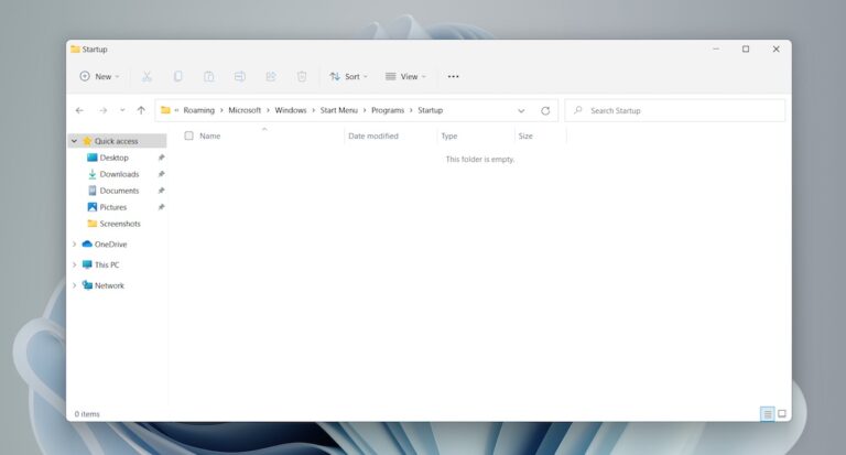 How to find the Windows 11 startup folder location