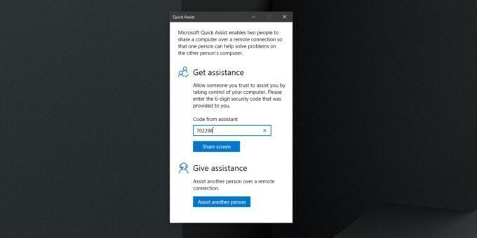 How to set up and use the Windows 10 Quick Assist tool