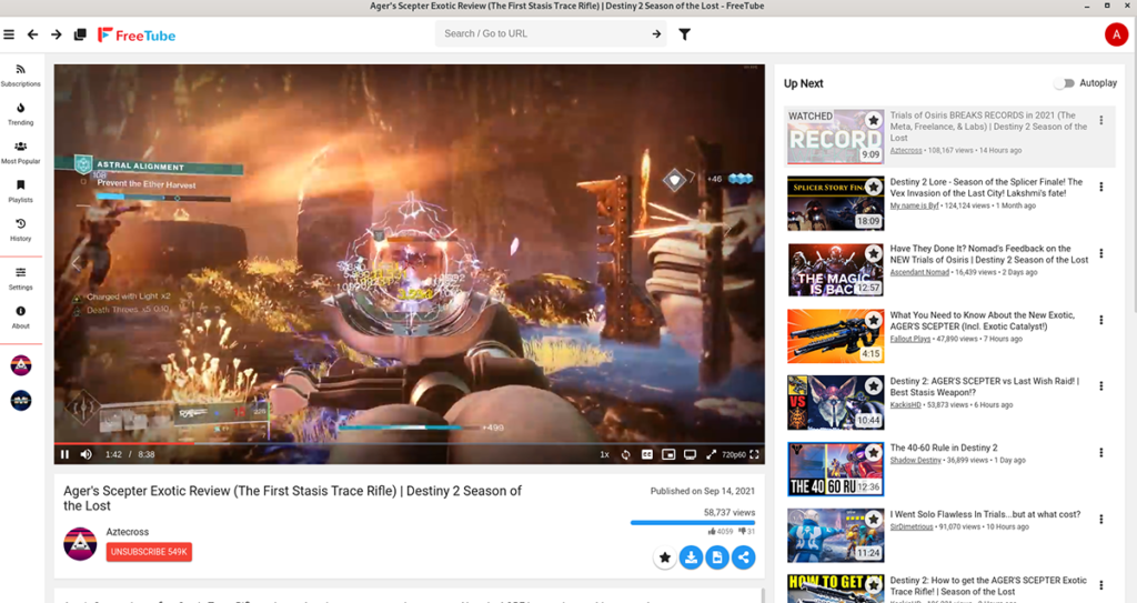 How to watch YouTube on the Linux desktop with FreeTube