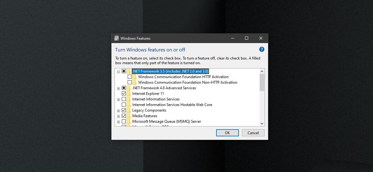 How to download the .NET Framework 3.5 on Windows 10