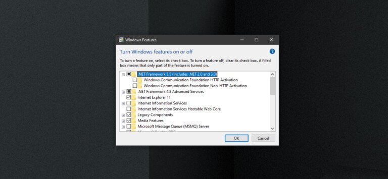 How to download the .NET Framework 3.5 on Windows 10