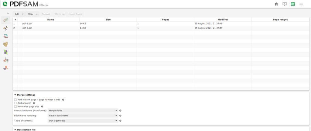 How to merge PDFs with PDFSam on Linux