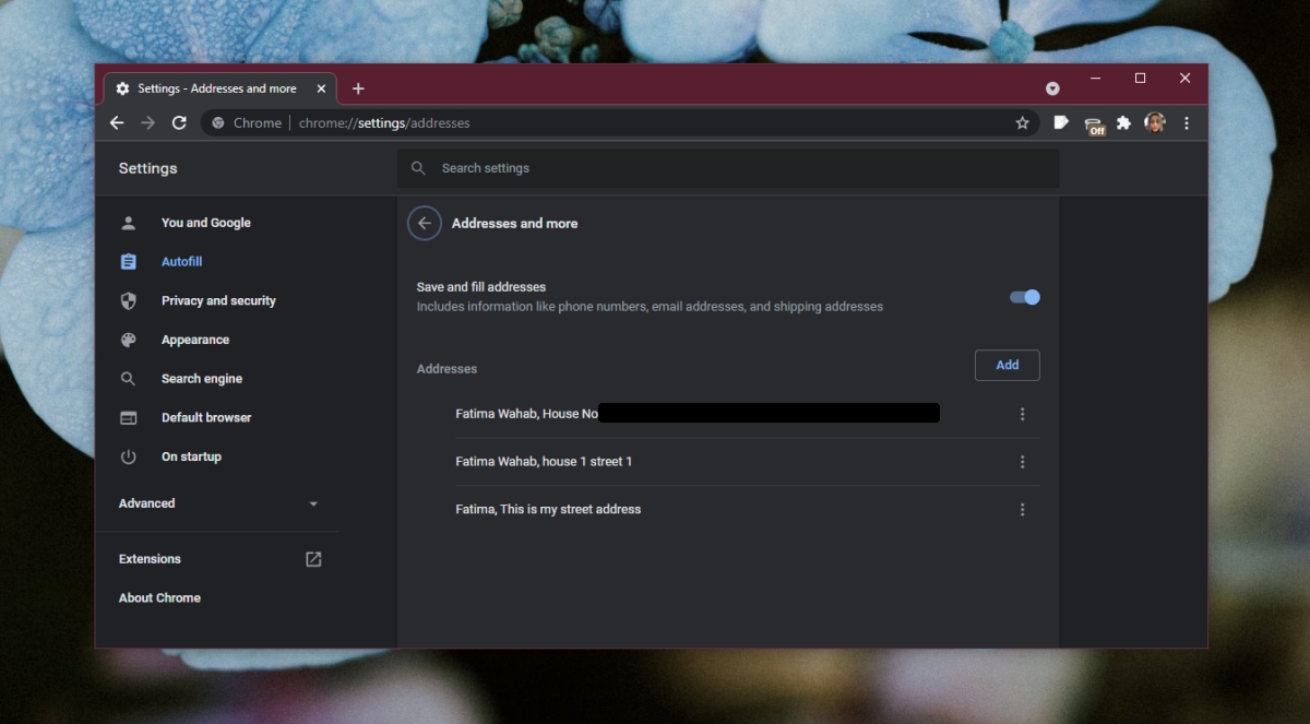 How to clear autofill data in Chrome