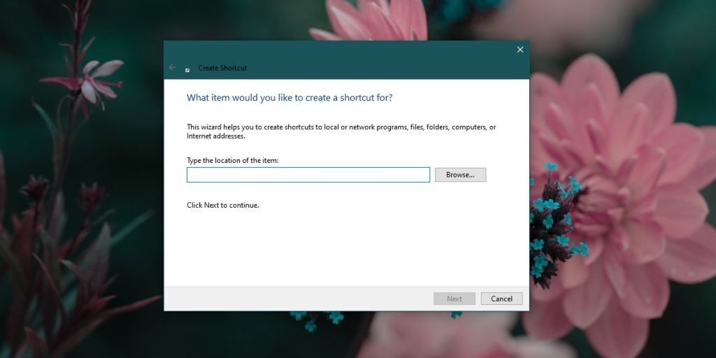 How to create a desktop shortcut in Windows 10