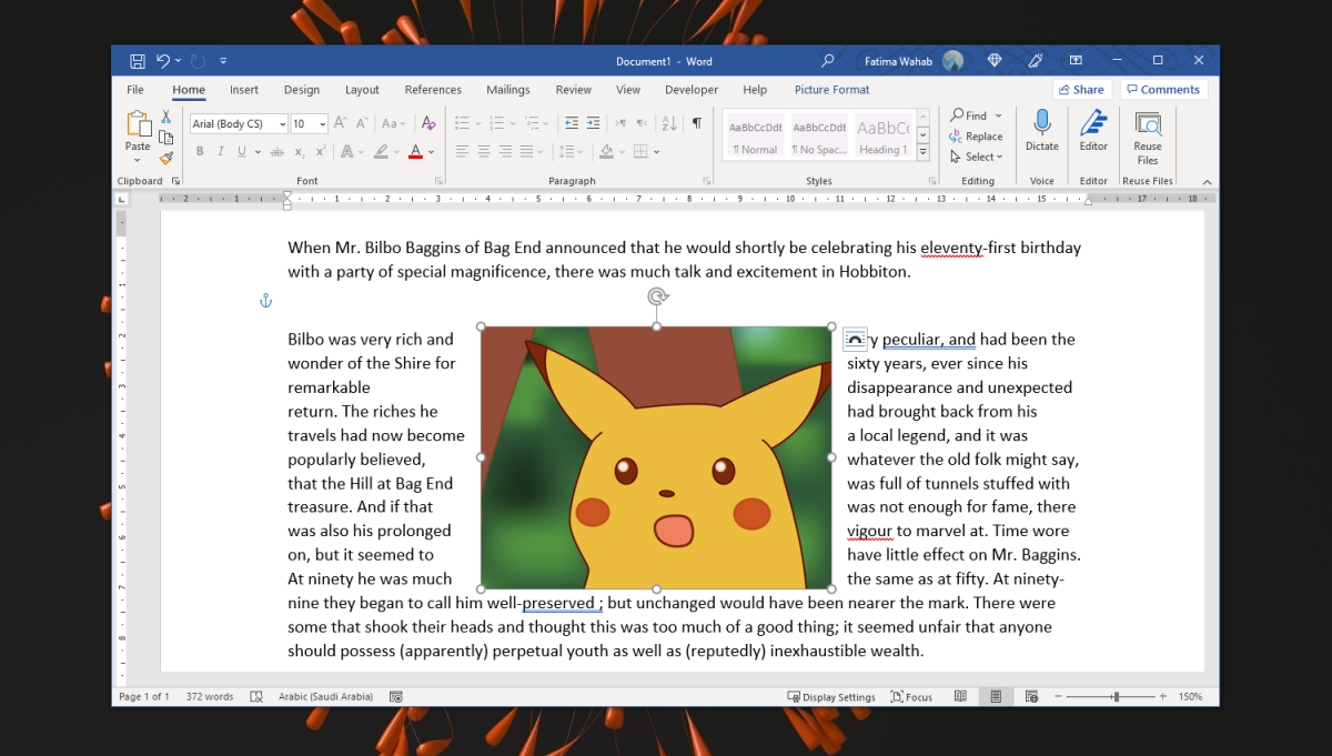 How To Move Pictures In Microsoft Word