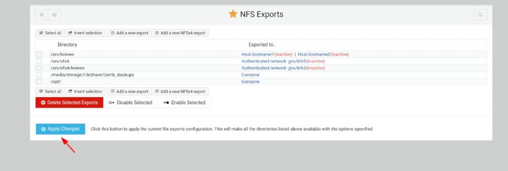 How to set up an NFS share in Webmin on Ubuntu Server