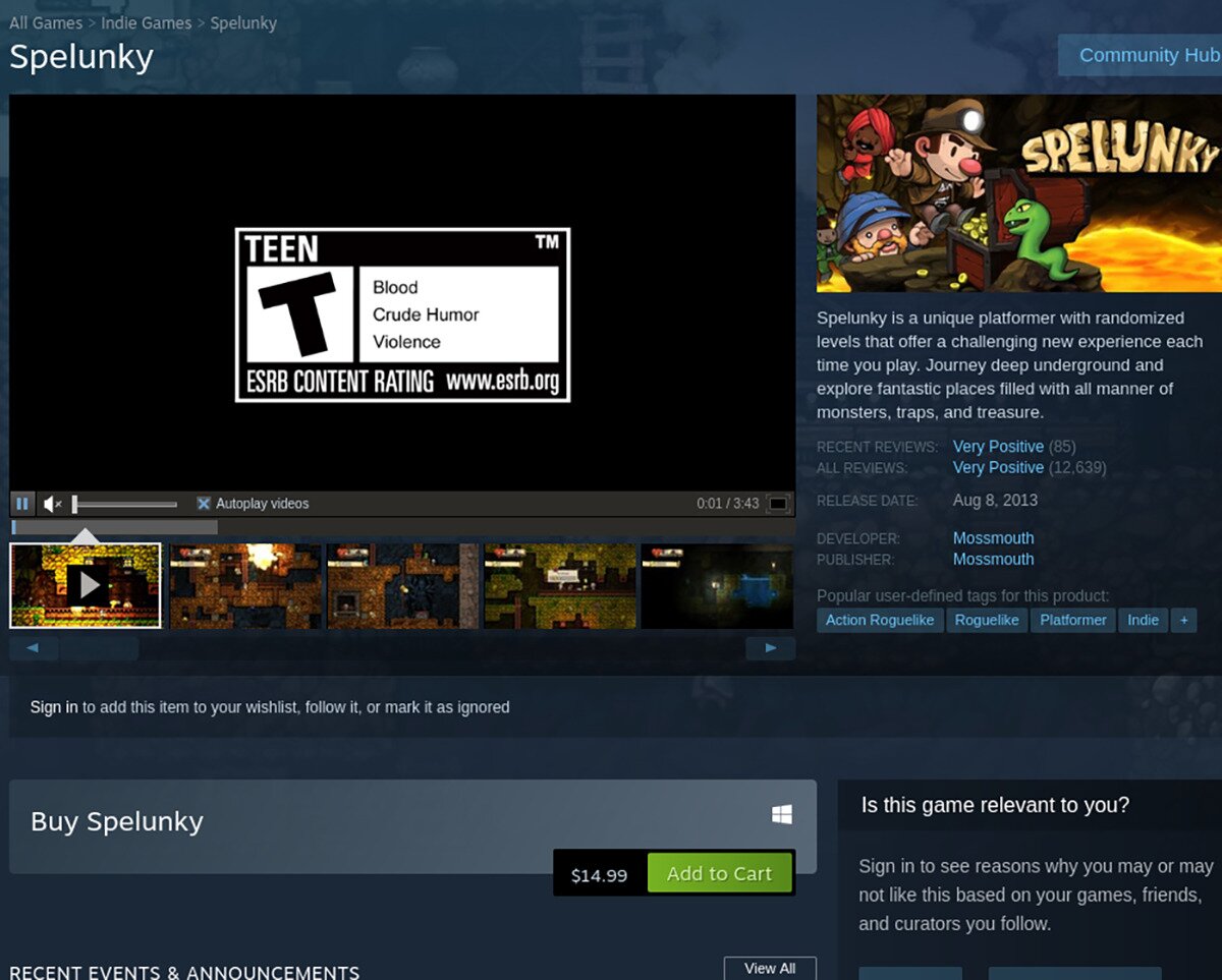 How to play Spelunky on Linux