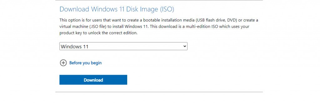 How to get the Windows 11 ISO