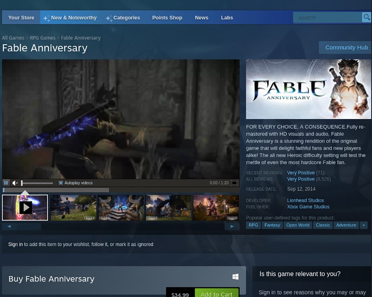 How to play Fable Anniversary on Linux