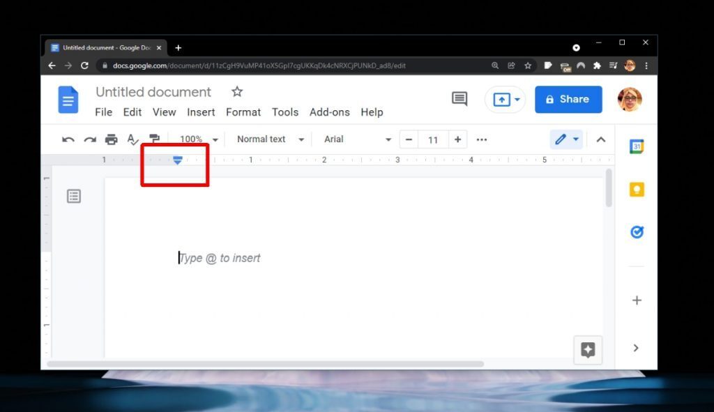 How to edit margins in Google Docs