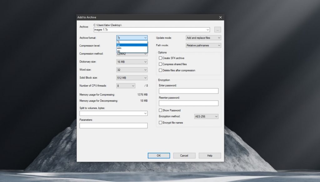 How to open TGZ files on Windows 10
