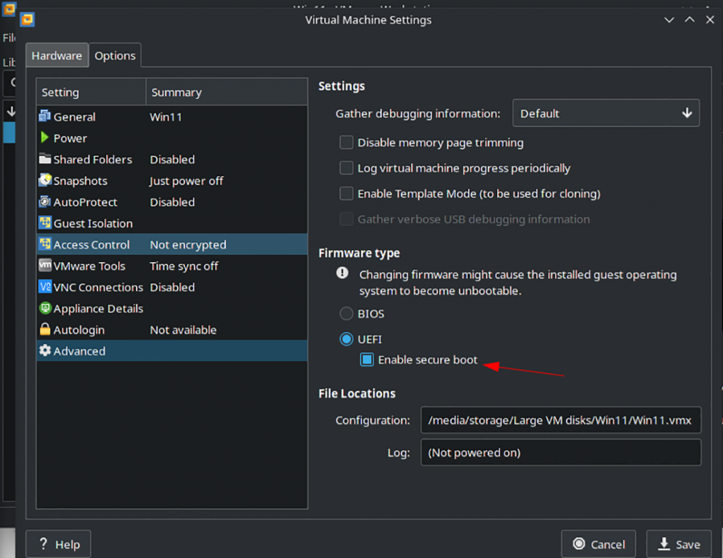 How to run Windows 11 on Linux in VMWare Workstation