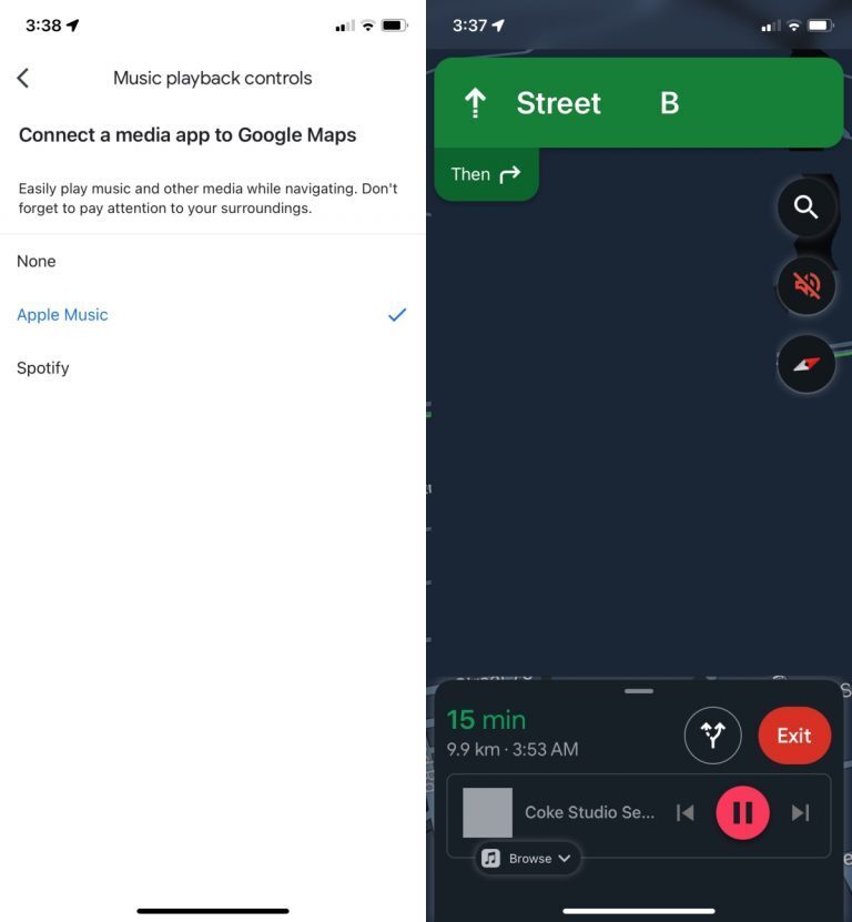 How to use Google Maps while music is playing on your phone