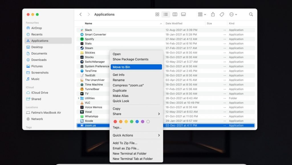 How to reinstall Zoom on macOS