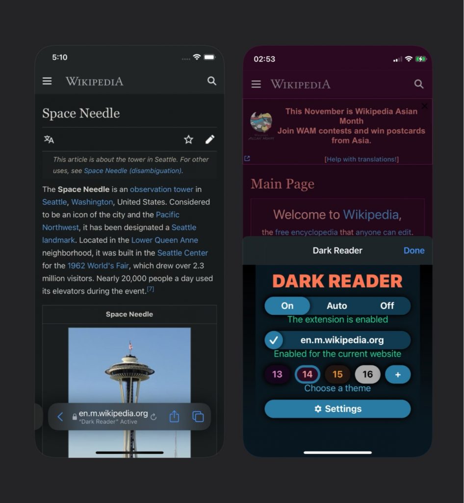 How to use Dark Reader to turn on Dark Mode for all Websites on iOS 15