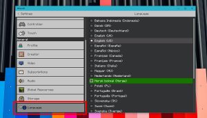 What languages are available in Minecraft?