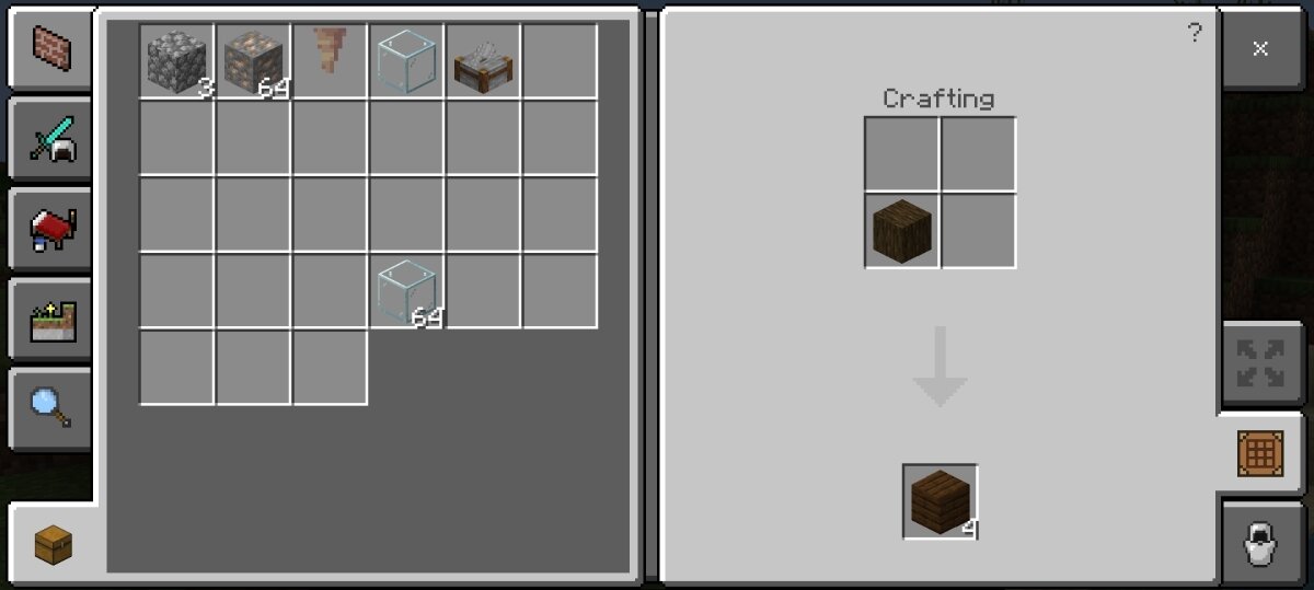 How to make sticks in Minecraft