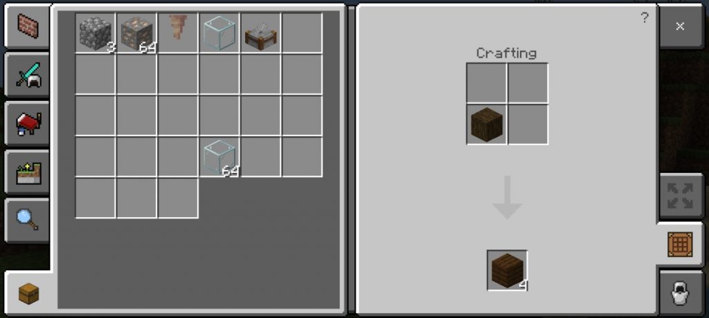 How to make sticks in Minecraft