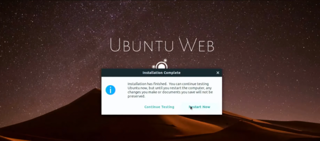 How to install Ubuntu Web Remix