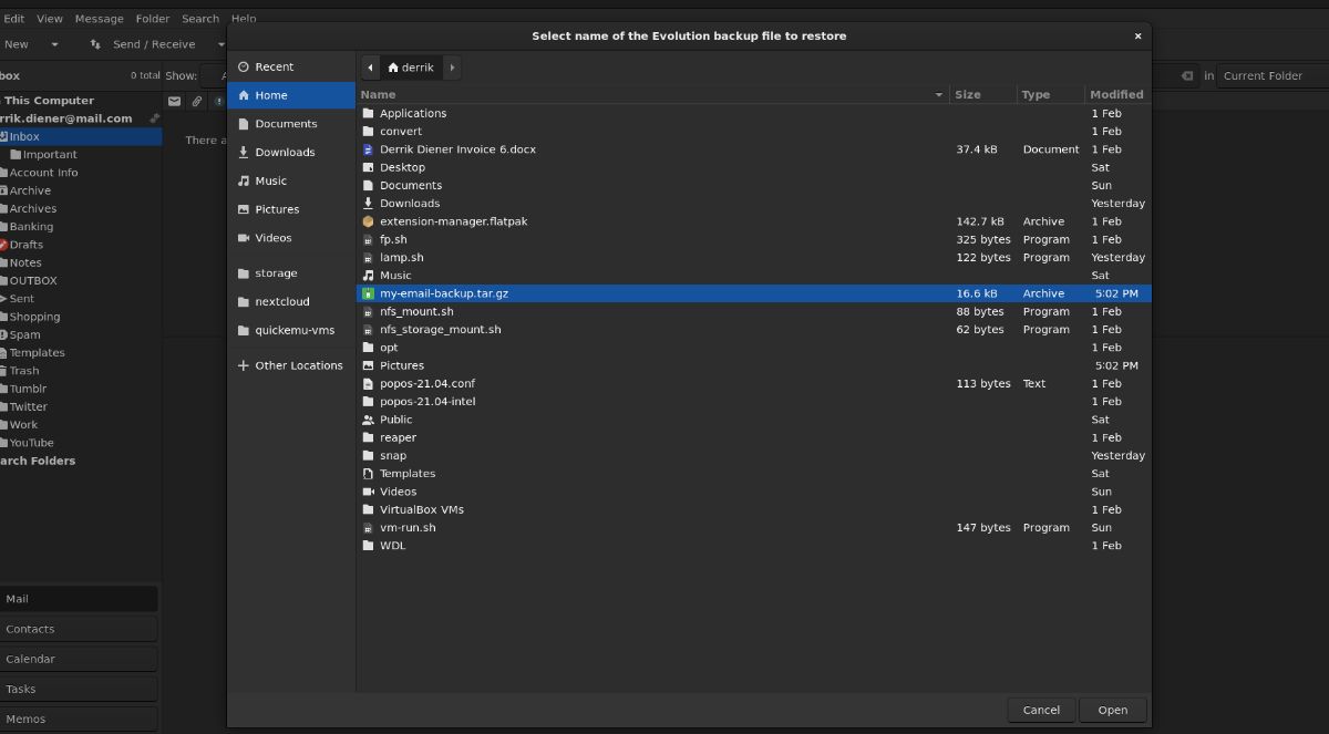 Back up and restore emails in Evolution on Linux - Addictive Tips Guide