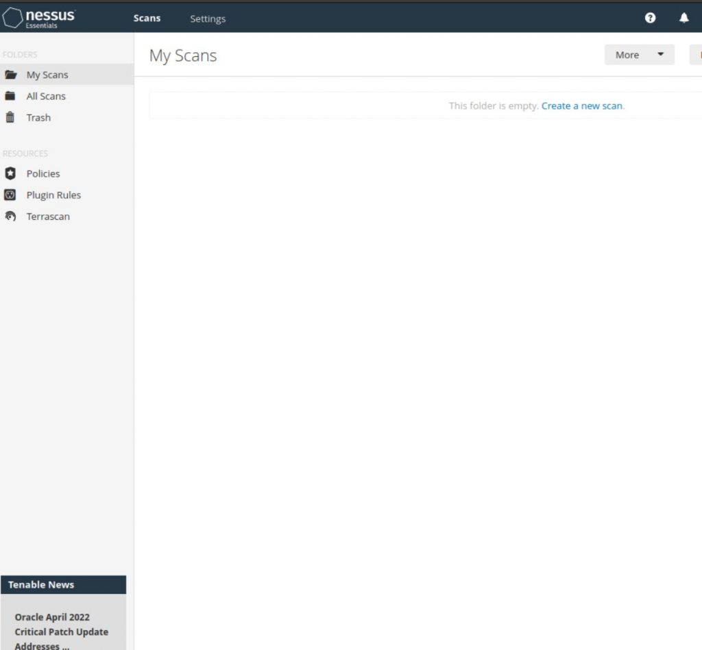 Scan for vulnerabilities on Linux with Nessus