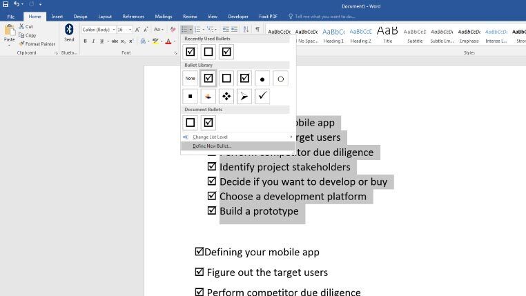 Check Off Boxes In Word