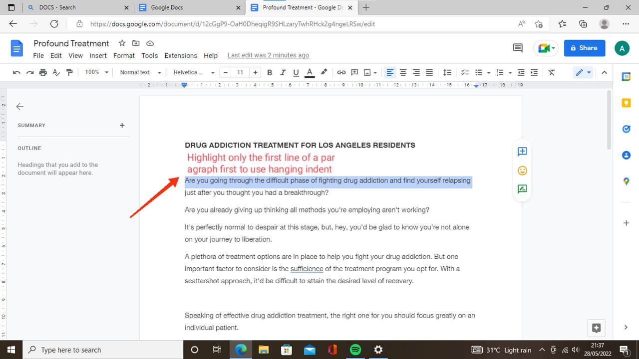 How to Indent Paragraphs on Google Docs: A step-by-step guide