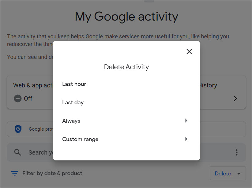 How to Clear Your Google Search Browsing History