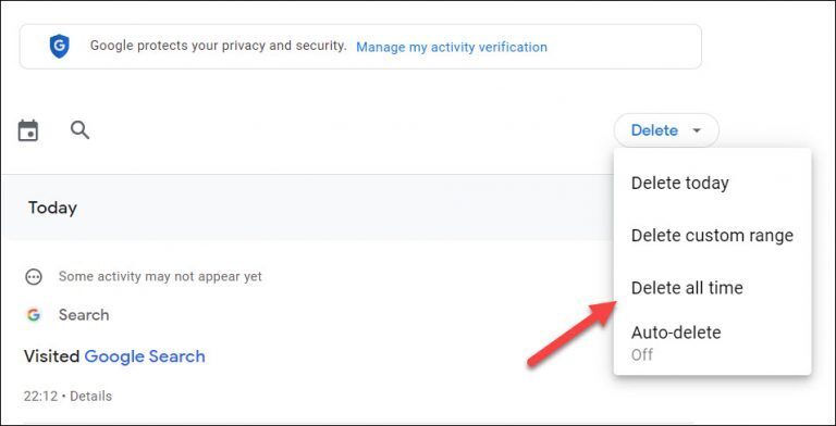 How to Clear Your Google Search Browsing History