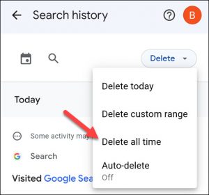 How to Clear Your Google Search Browsing History