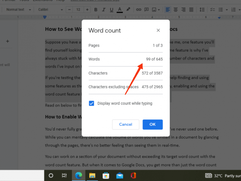 How to See Word Count While Typing on Google Docs