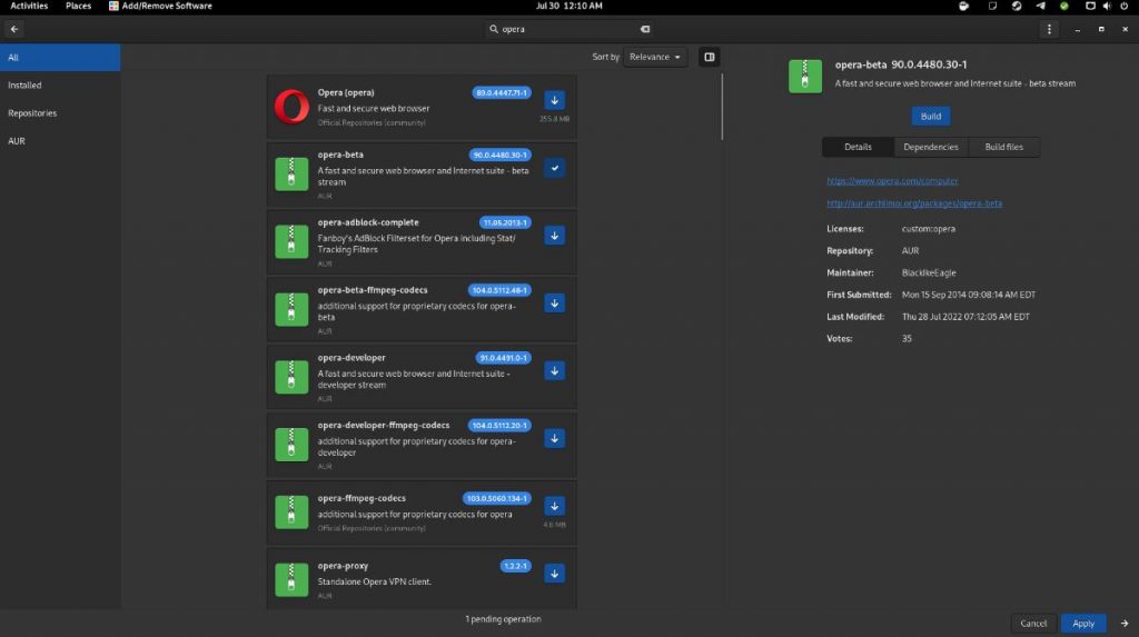 How to use the Pamac GUI package tool in Arch Linux - Addictive Tips Guide