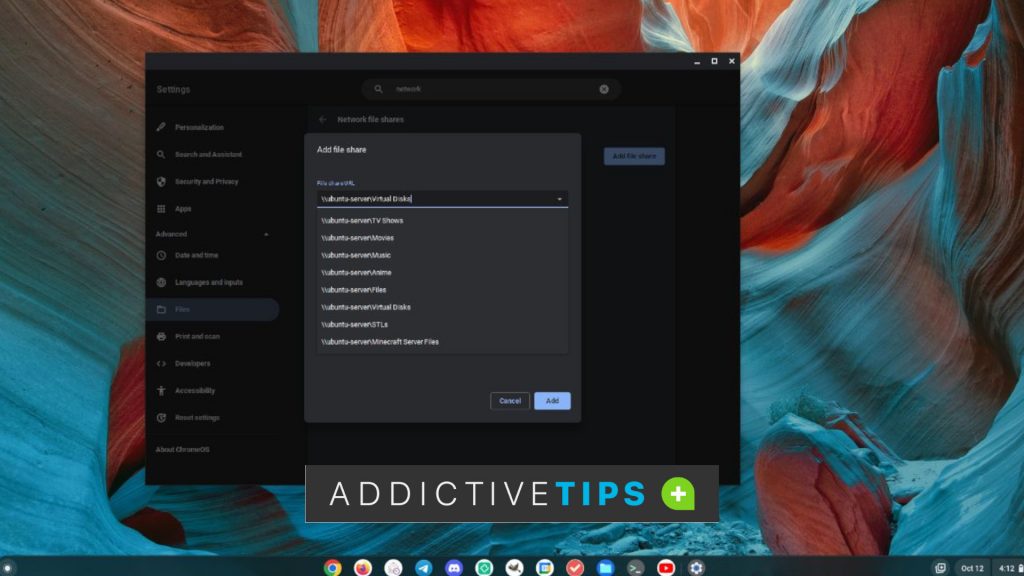 How to add network shares to your Chromebook - Addictive Tips Guide