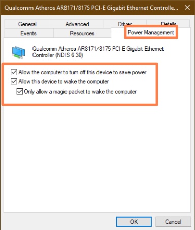 How to Enable Wake on LAN on Windows 10