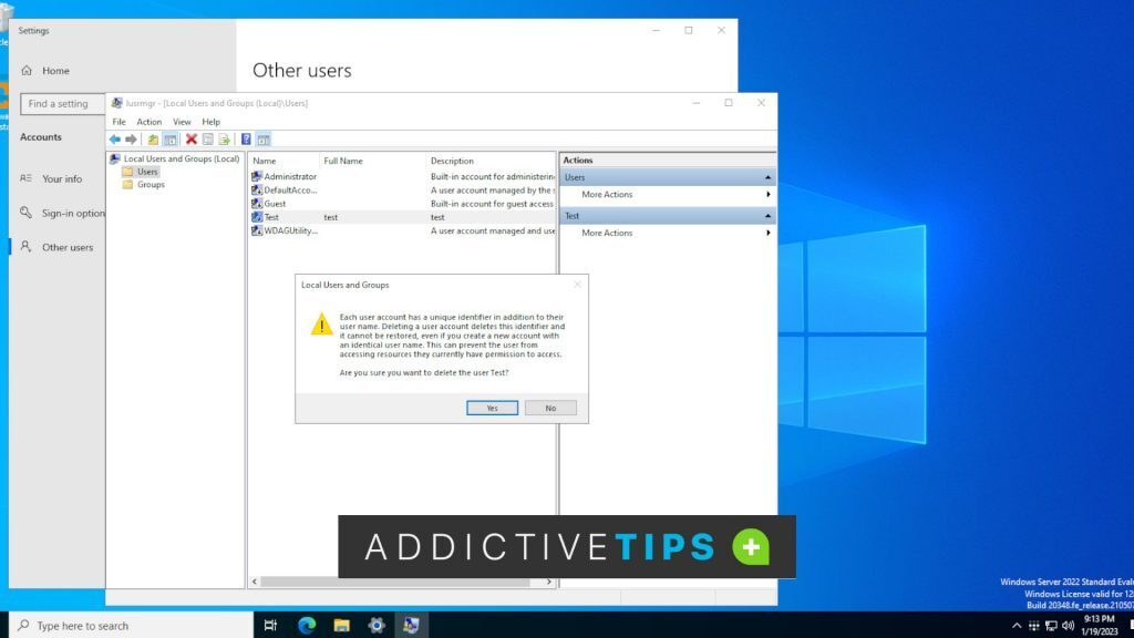 How to add and delete users in Windows Server - Addictive Tips Guide