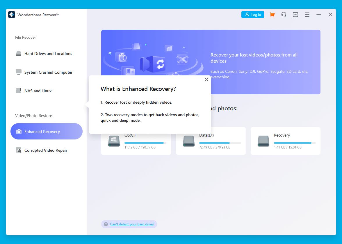 Recoverit by Wondershare: Recover lost and corrupted files | AddictiveTips