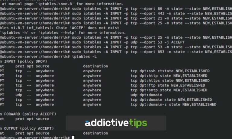 Setting Up A Linux Firewall With Iptables Addictive Tips Guide