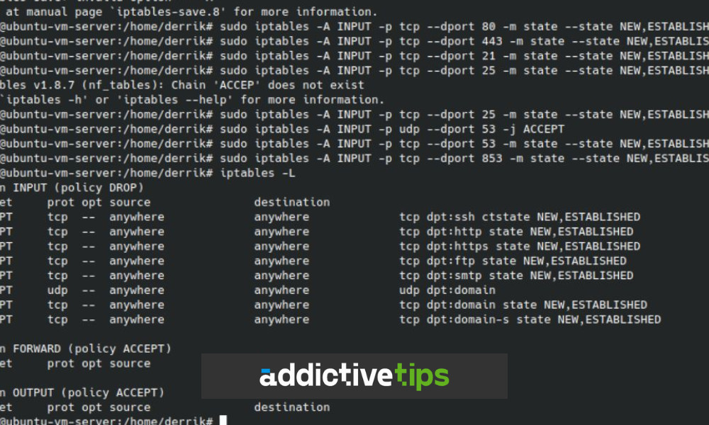 Setting up a Linux firewall with iptables - Addictive Tips Guide Setting up a Linux firewall with iptables - Addictive Tips Guide