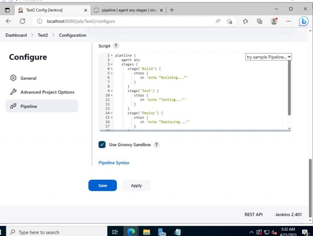 How to install and use Jenkins on Windows Server
