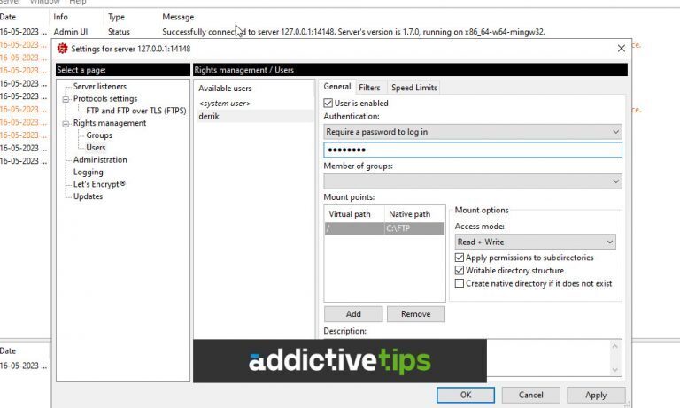 Set up a FileZilla FTP Server on Windows Server - Addictive Tips Guide