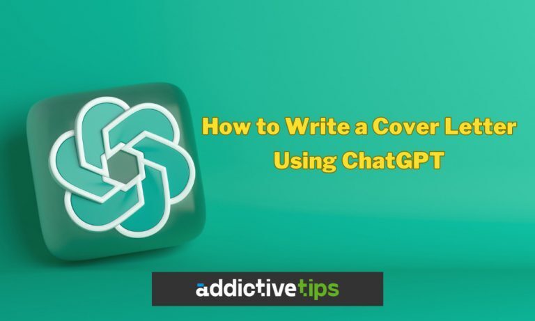 Write Cover Letter Using ChatGPT