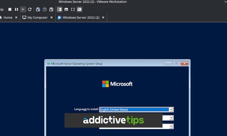 Installing Windows Server 2022 in VMware on Linux - Addictive Tips Guide