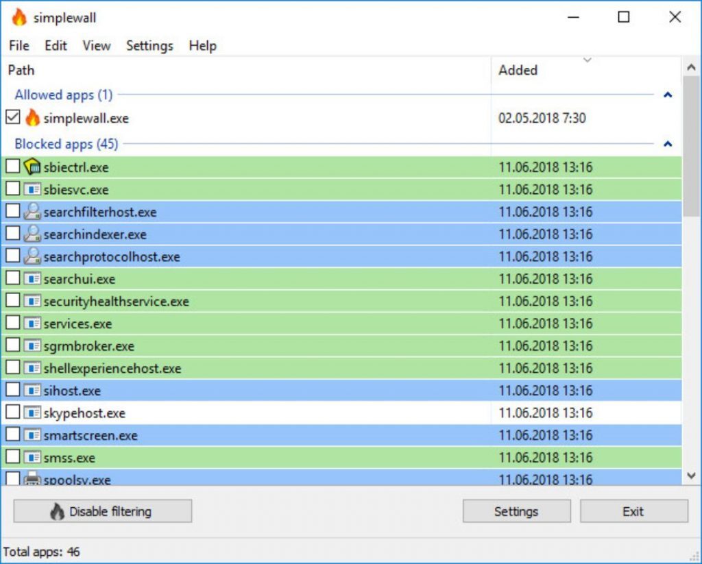 How to set up the Simplewall Firewall on Windows Server