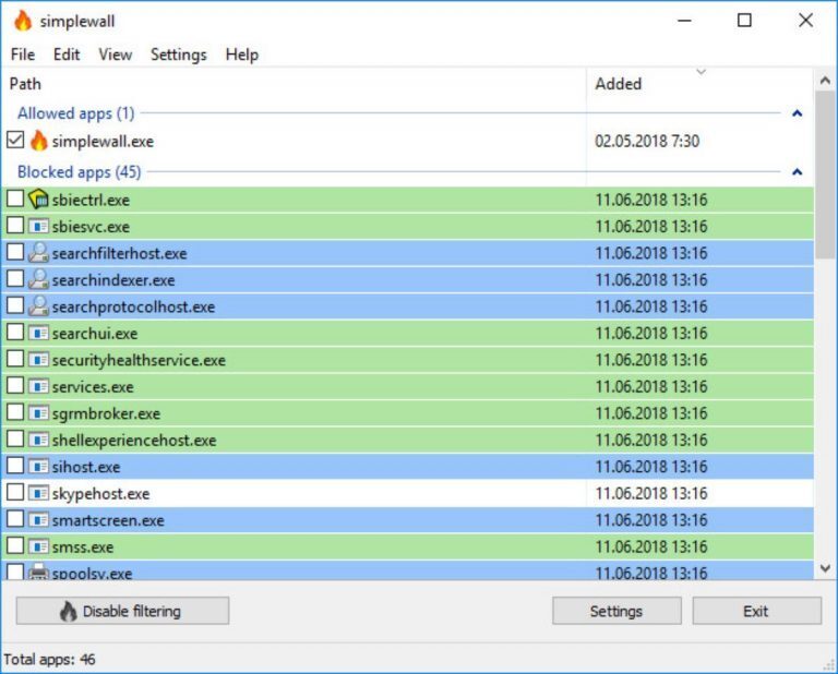 How to set up the Simplewall Firewall on Windows Server
