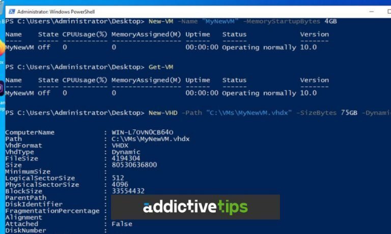 How to manage Hyper-V VMs in PowerShell - Addictive Tips Guide
