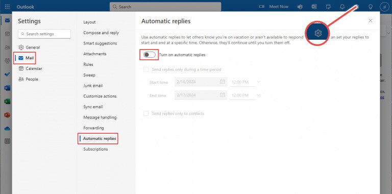 How to Send Automatic Out-of-Office Reply in Outlook